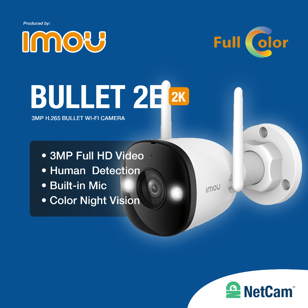 Jual IMOU BULLET 2E 3MP WIRELESS CAMERA CCTV IP FULL COLOR GARANSI ...