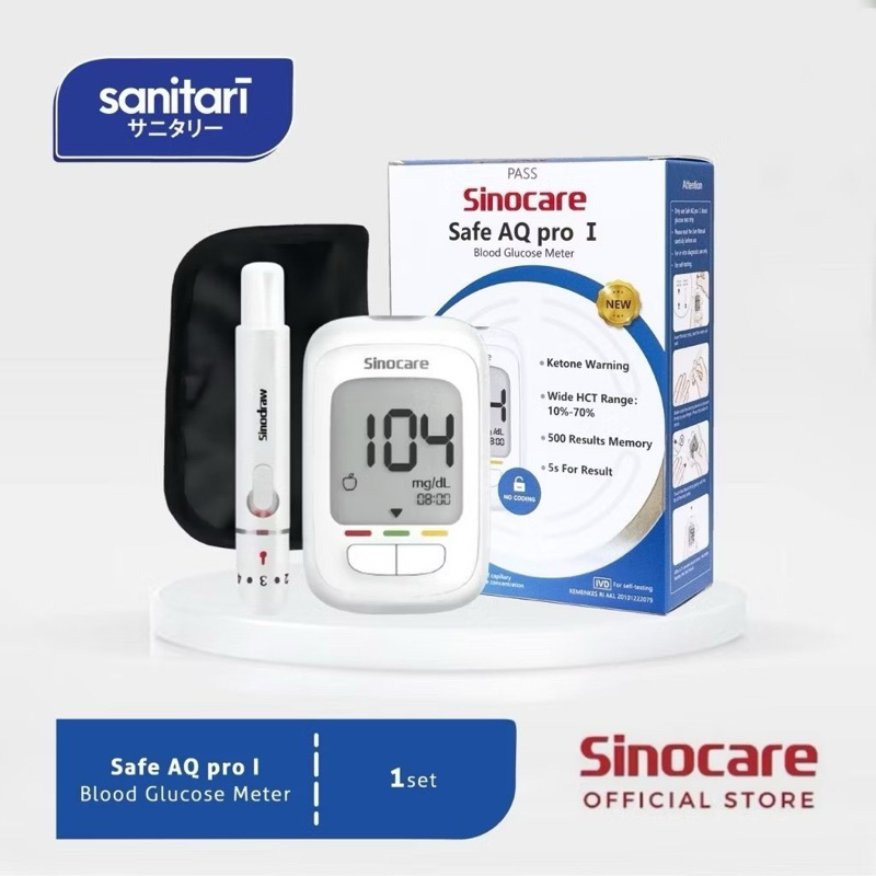 Jual ALAT SINOCARE AQ PRO / ALAT CEK GULA DARAH / CEK DIABETES | Shopee ...