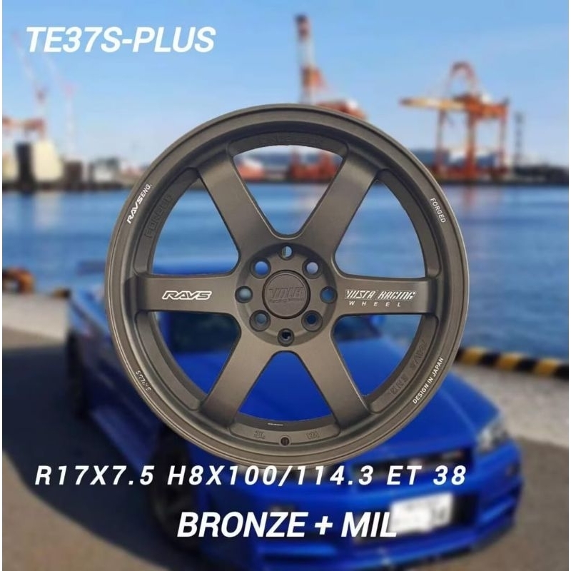 Jual Velg te37 ring 17 lebar 7.5 et38 pcd 8x100/114 bronze | Shopee ...