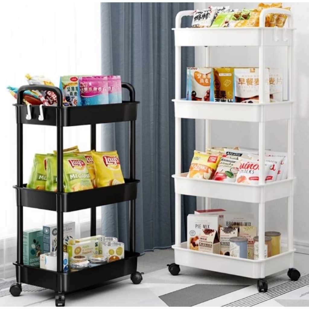 Jual Rak Troli 4 Susun Serbaguna Rak Salon Organizer Rack Rak Kamar Tidur Dapur Kamar Mandi ...