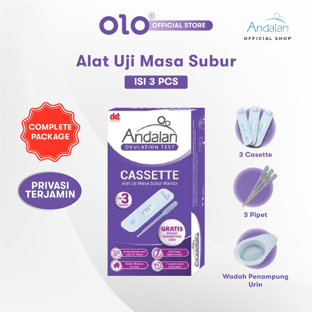 Jual Andalan Cassette Alat Uji Masa Kesuburan 3 Pcs Ovulation Test ...