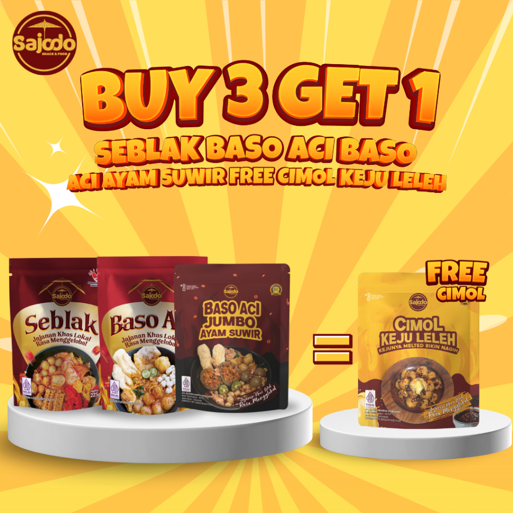 Jual BUY 3 GET 1 - Seblak,Boci Premium,Boci Suwir,Free Cimol Keju ...