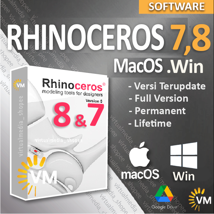 Jual RHINO RHINOCEROS 8 7 GRASSHOPPER MACOS ARCHVIZ NURBS CAD ARCHITECT MAC GAMBAR ARCHITECT 3D ...