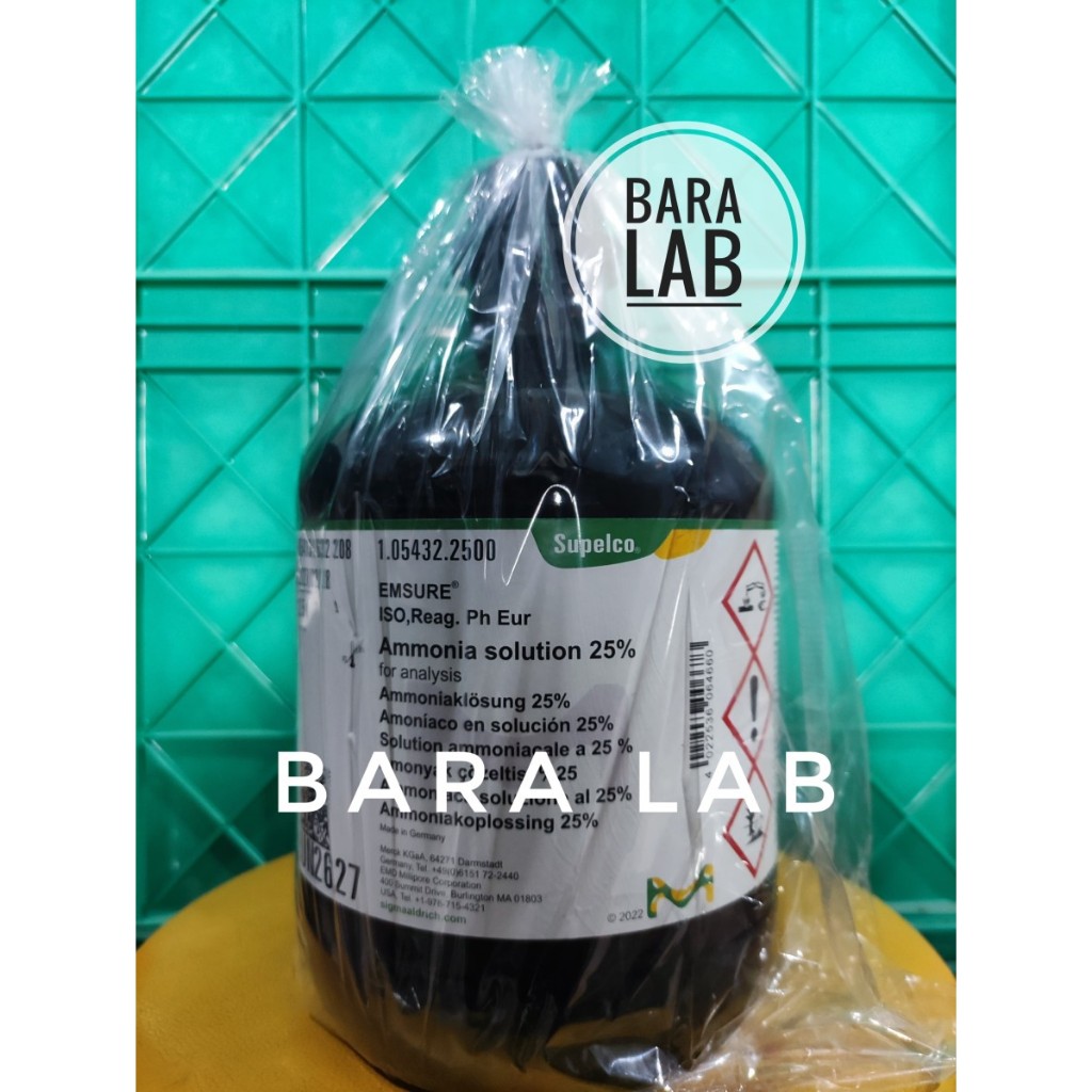 Jual Ammonia Solution 25% / NH4OH / Larutan Amonia Pro Analis MERCK 105432 2,5L | Shopee Indonesia