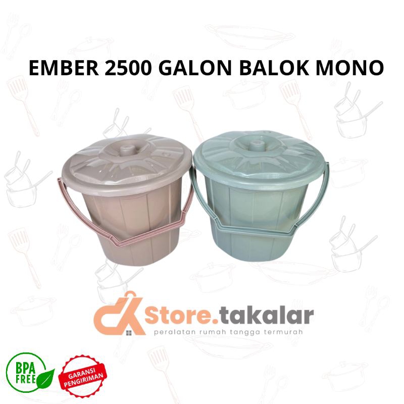 Jual Ember kecil 5 liter / ember tutup tenteng/ember serbaguna plastik EMBER 2,5GL | Shopee ...