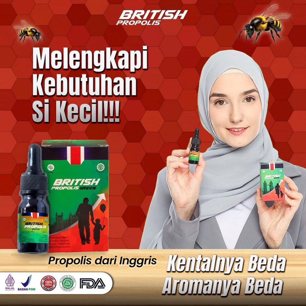 Jual British Propolis Green atau Anak Suplemen Vitamin Kesehatan 6ml ...