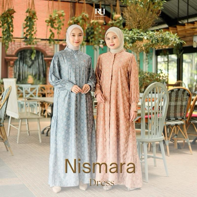 Jual Rh Col Nismara Dress Panjang Motif Bahan Ayesha SIlk | Shopee ...