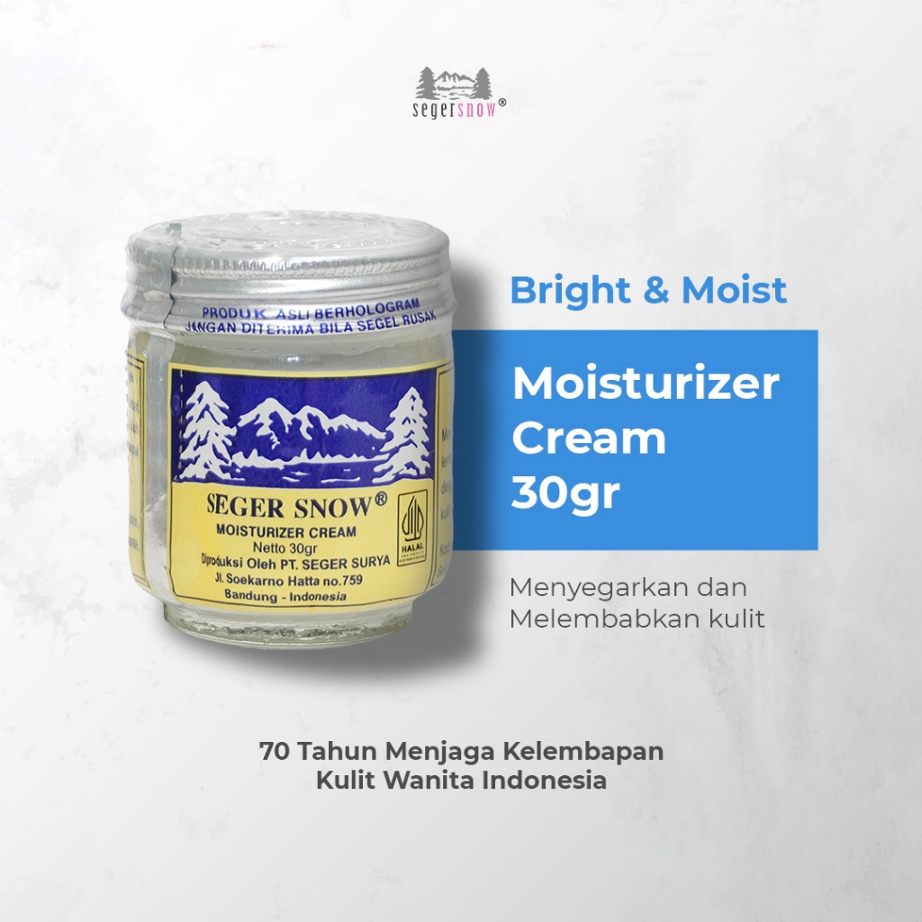 Jual Seger Snow Moisturizer Cream 30gr Krim Pelembab Membantu ...