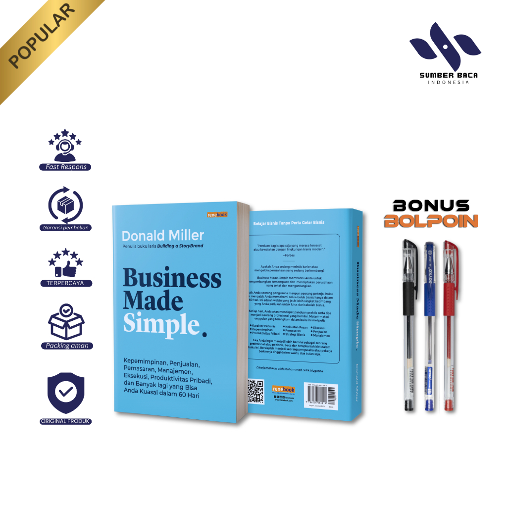 Jual Buku Business Made Simple - Donald Miller[[Bonus special] [SBI] | Shopee Indonesia