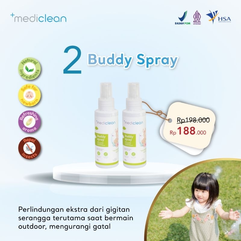 Jual Mediclean Buddy Spray Duo Package - Spray Anti Nyamuk Anak Dewasa ...