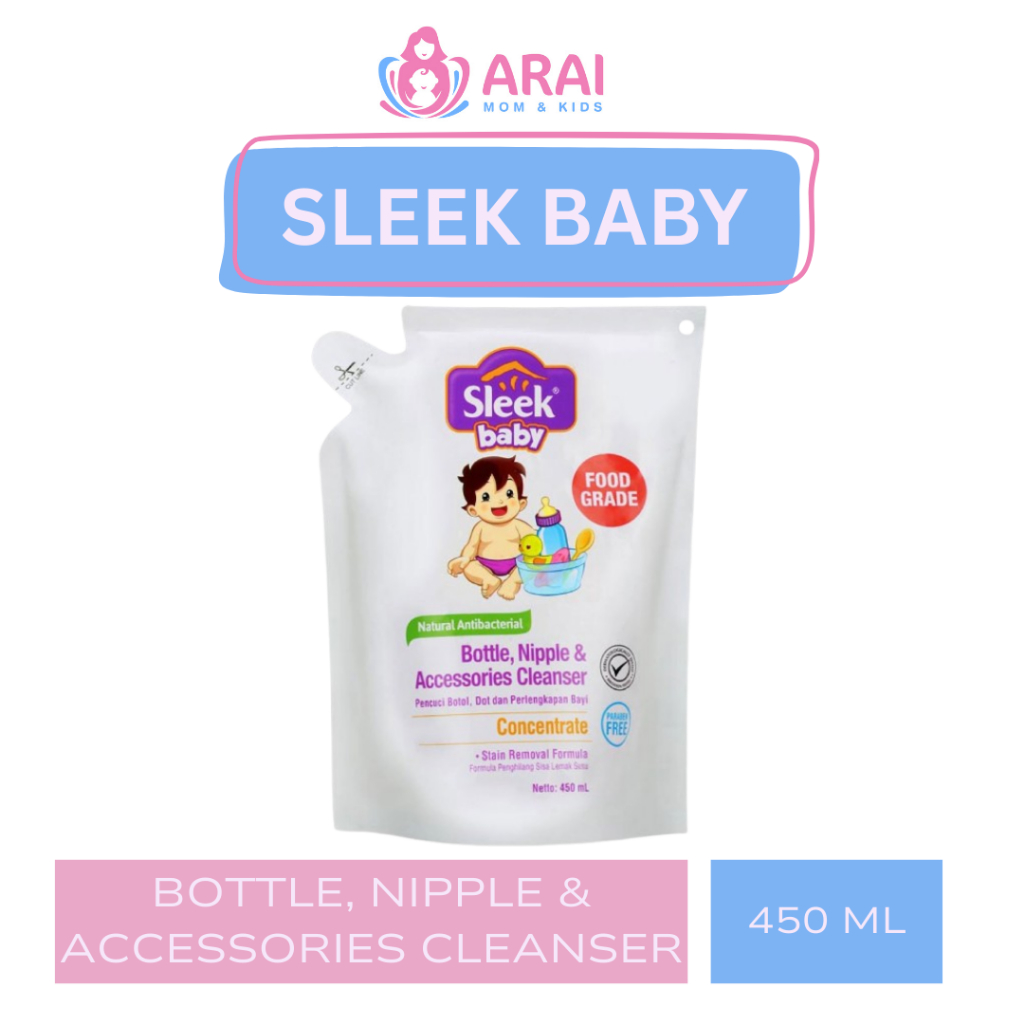 Jual Sleek Baby Sabun Untuk Pencuci Botol,Dot,Dan Peralatan Bayi 450ml ...