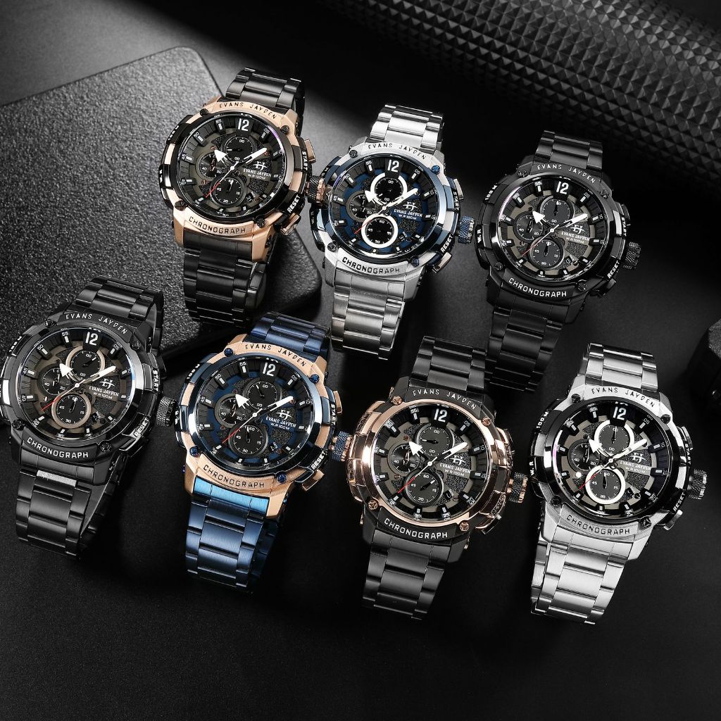 Jual Jam Tangan Evans Jayden Jam Tangan Pria 9617 Rantai Stainless ...