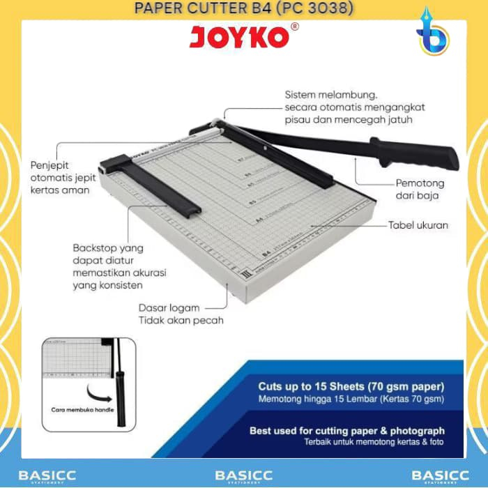 Jual Joyko Pemotong Kertas B4 Paper Cutter PC-3038 | @ 1 Pcs | Shopee ...
