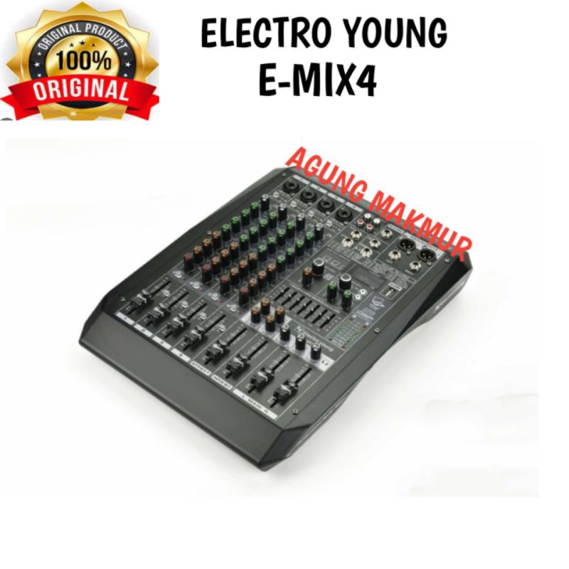 Jual MIXER AUDIO ELECTRO YOUNG E-MIX4 Original 4 channel - Mixer Electro Young E MIX4 - Mixer ...