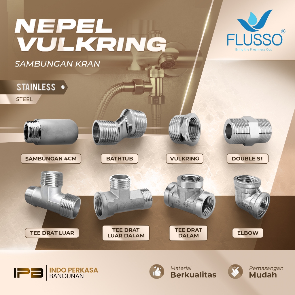 Jual Fitting 1/2" 1/2 inch Nepel Napple T L Sock Drat Luar Dalam ...