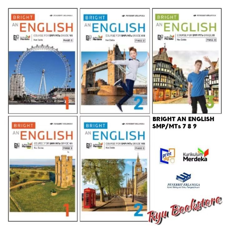 Jual Original Bright An English SMP/MTs 7 | 8 | 9 Kurikulum Merdeka - Erlangga | Shopee Indonesia