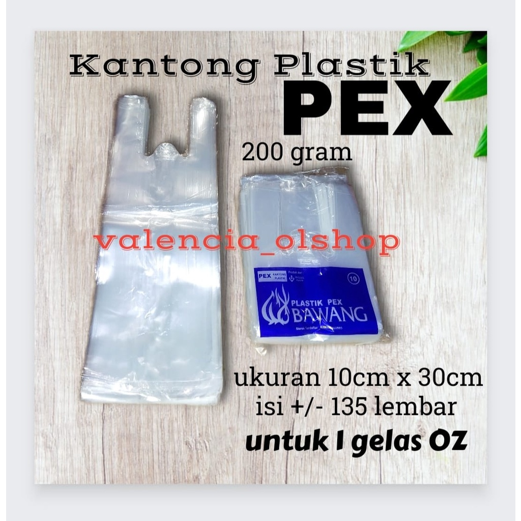 Jual Kantong Plastik PE PEX Bening Merek Bawang uk 10x30 HD jus | Shopee Indonesia