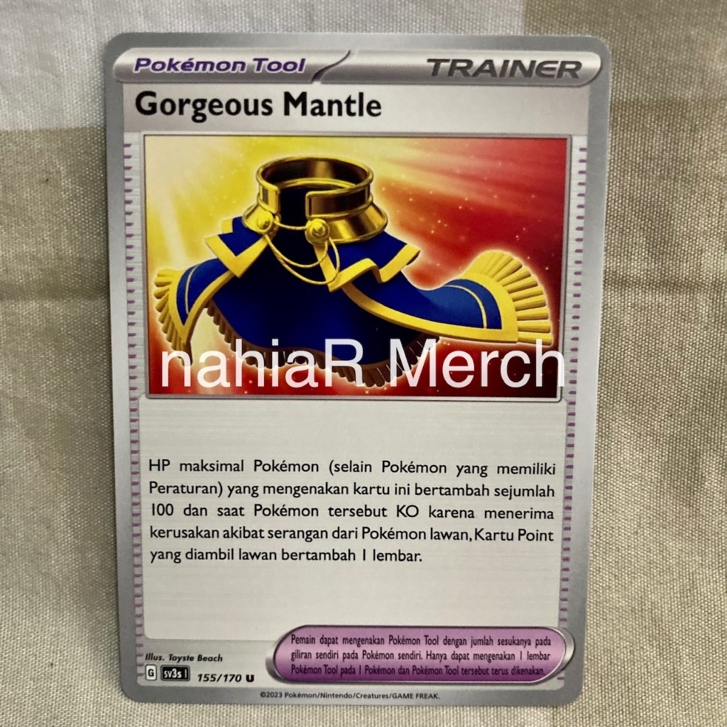 Jual Pokemon TCG Indonesia Gorgeous Mantle sv3s 155/170 U Kilau Hitam ...