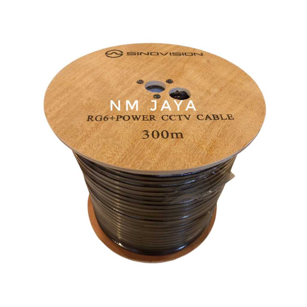 Jual Kabel CCTV RG59 RG6 Plus Power 100 Meter 300 Meter Kabel Coaxial CCTV Indoor Outdoor ...
