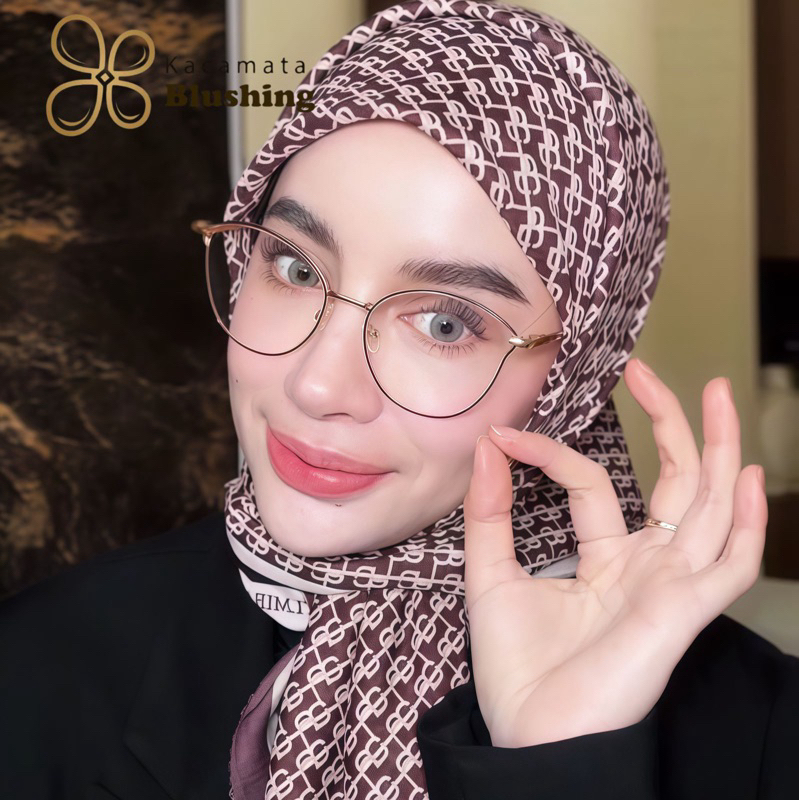 Jual Kacamata Blushing - Frame Ayako Black gold | Shopee Indonesia