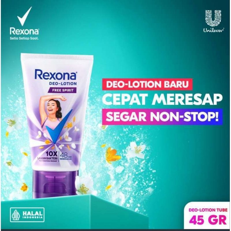 Jual Rexona Deo Lotion free spirit 45 ml | Shopee Indonesia