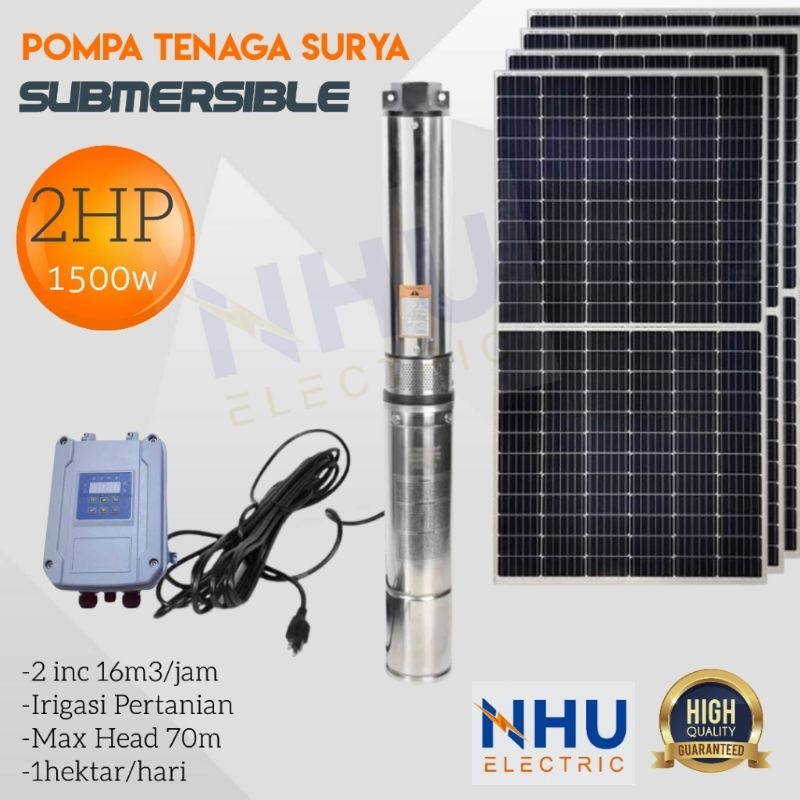 Jual Pompa Submersible Tenaga Surya Solar Pump 2HP | Shopee Indonesia