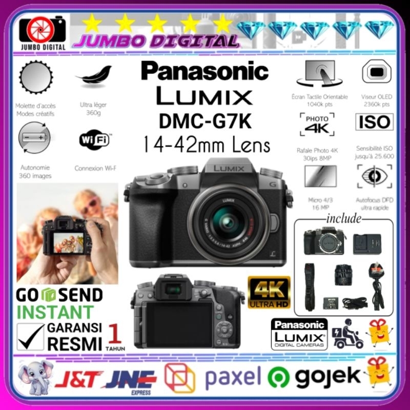 Jual Panasonic DMCG7K 1442mm Lens Lumix 4K DMC G7K G7 K 14 42 mm G 7K ...