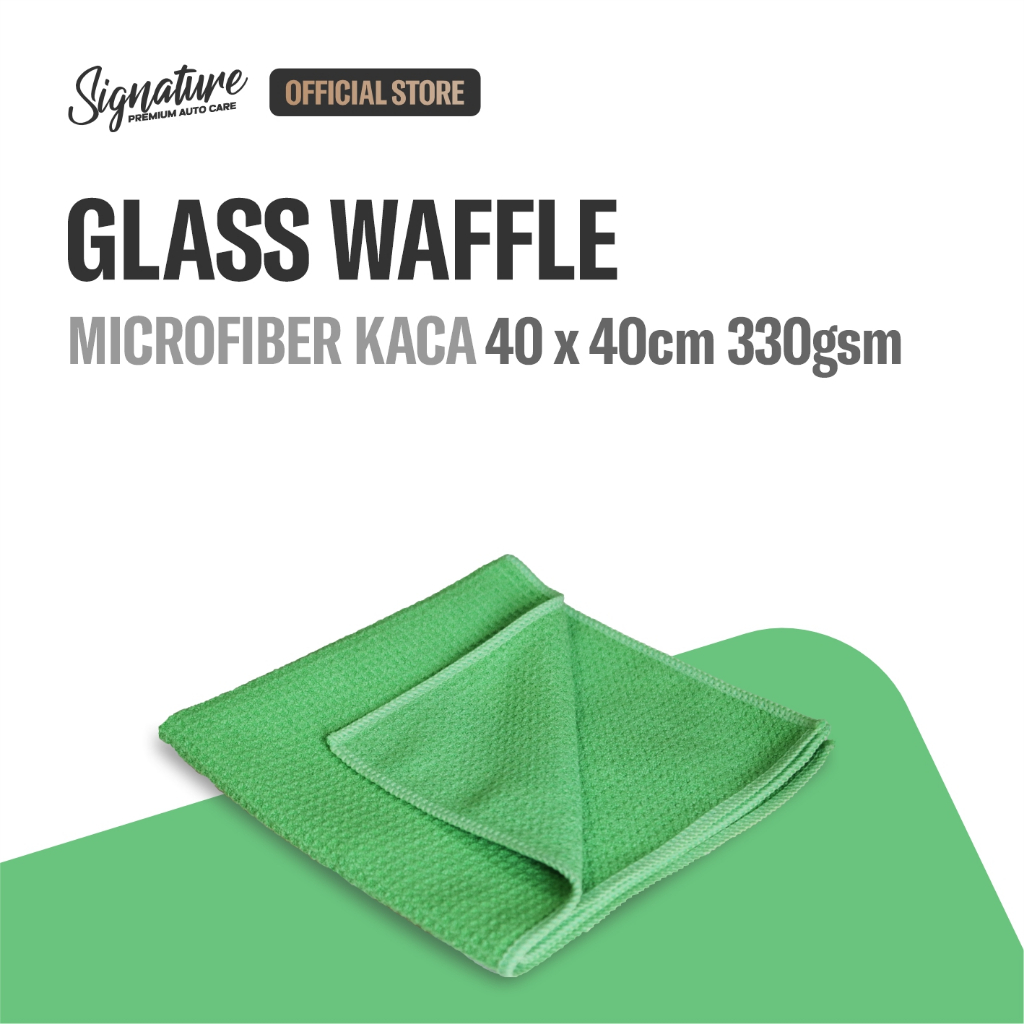 Jual Signature - Glass Waffle | Kain Lap Microfiber Waffle Weave Kaca ...
