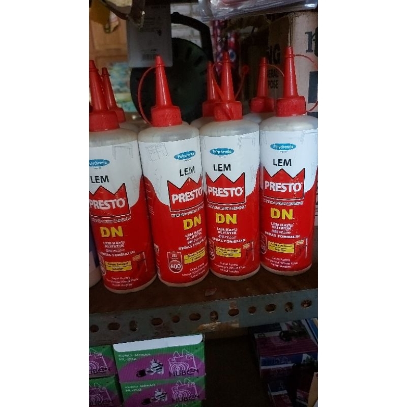 Jual lem presto dn alifatik botol 600 gr (merah) | Shopee Indonesia