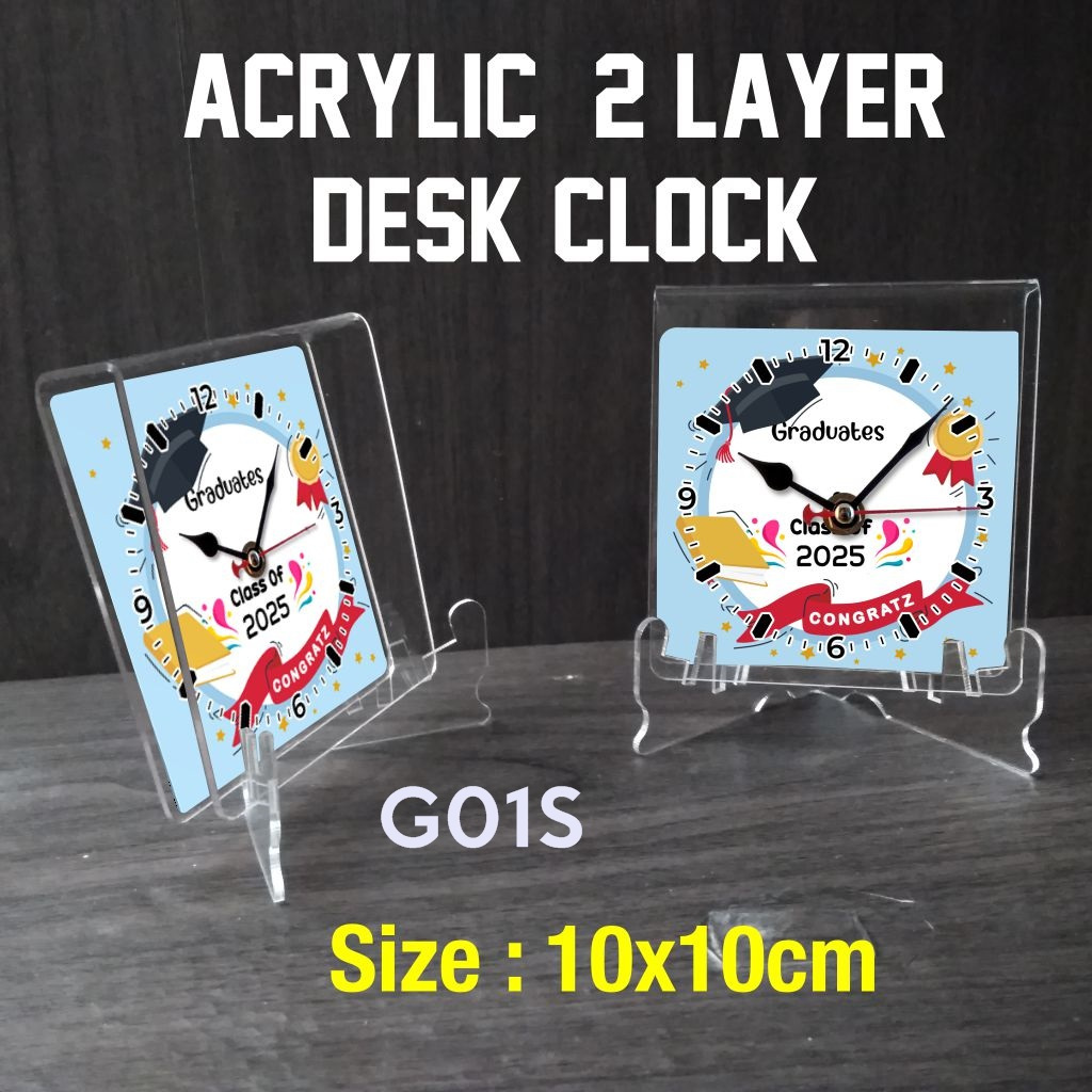 Jual ACRYLIC Jam Meja Custom Unik & Elegan Hadiah Souvenir Kenangan ...