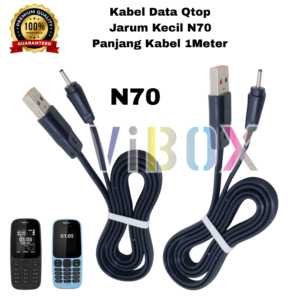 Jual Vibox Kabel Usb Jarum Kecil 2.1A 1M Nokia Top-N70 AC-3E N 6101 ...