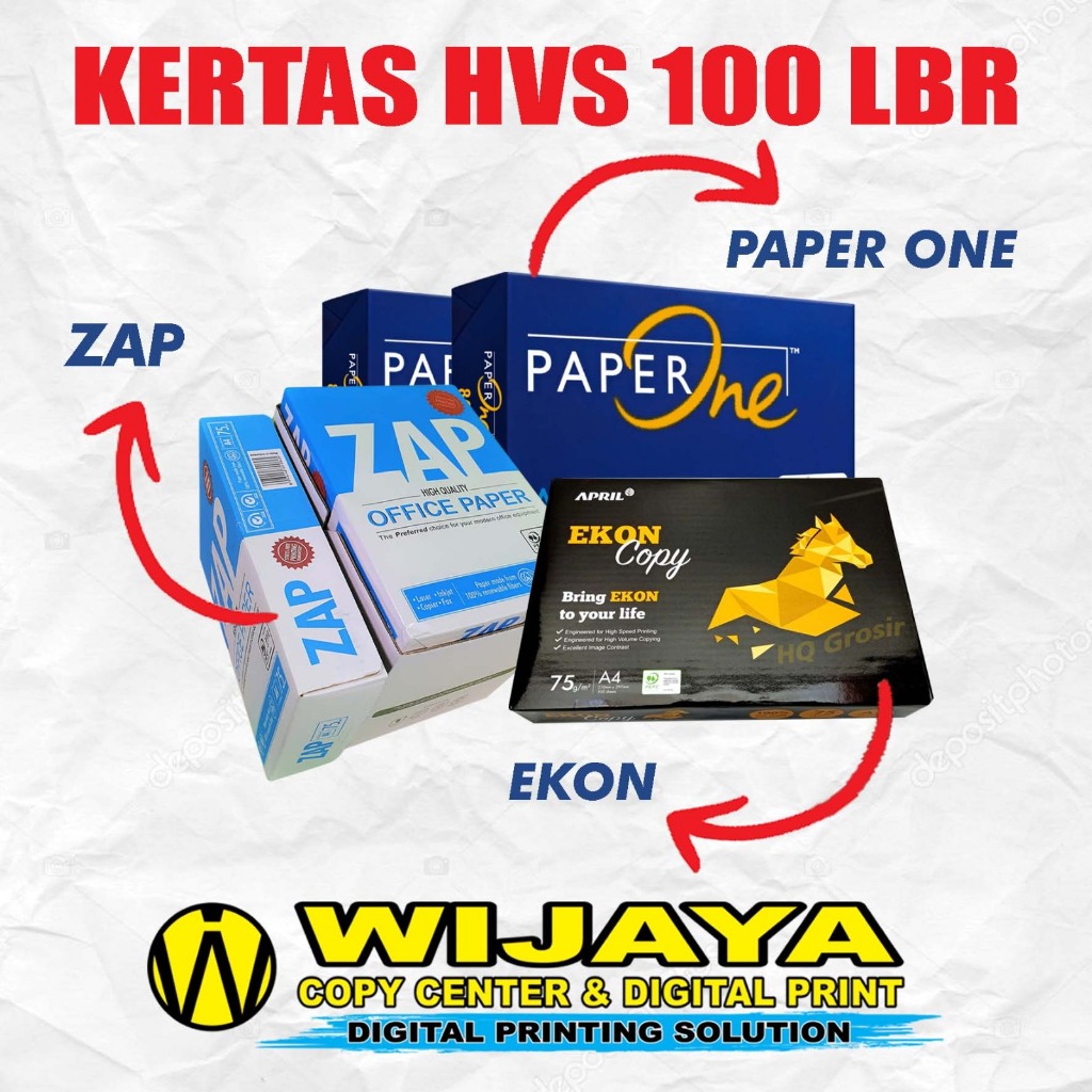 Jual KERTAS HVS 50 lbr - 100 lbr B5/A4/F4/A3 | Shopee Indonesia