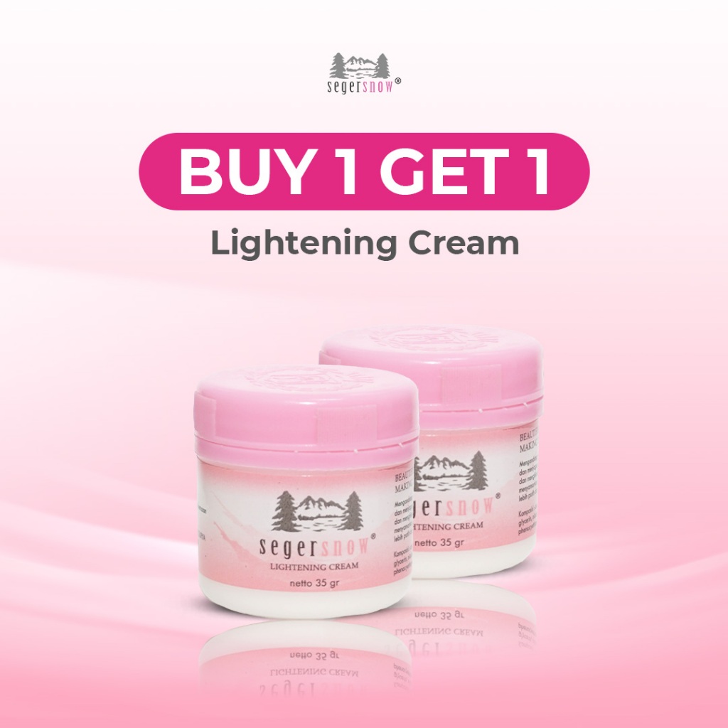 Jual Seger Snow BUY 1 GET 1 Lightening Cream Pot 35gr With Niacinamide ...