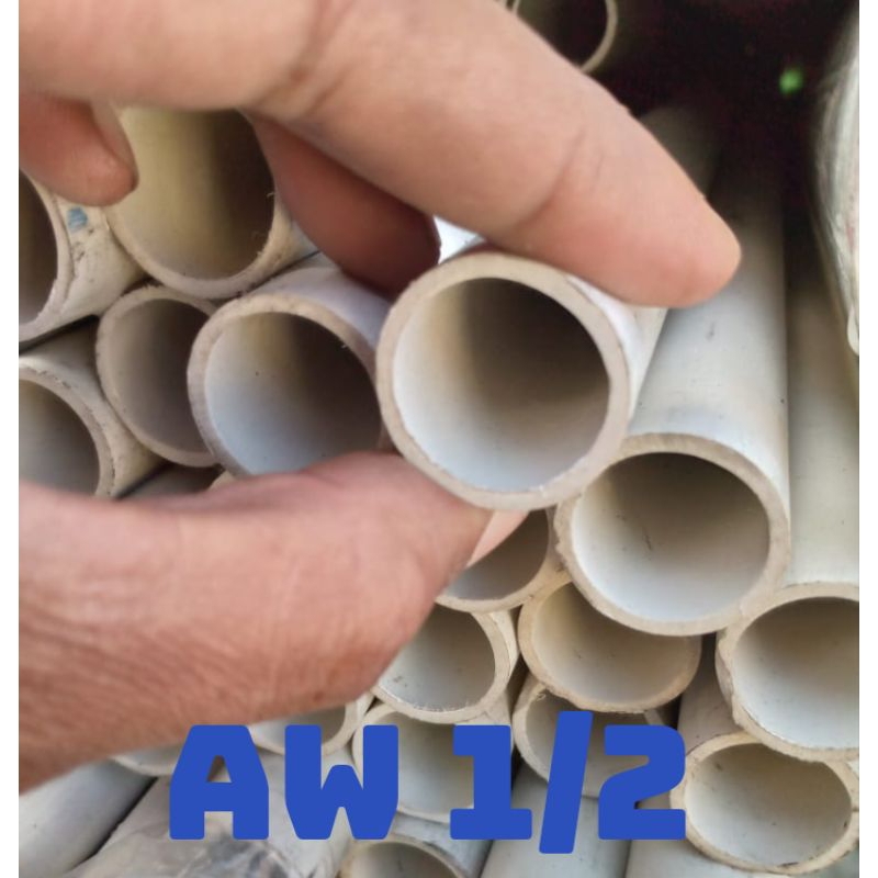 Jual Pipa PVC AW 1/2 inch Putih Tebal, Potongan 25cm 50cm 100cm ...