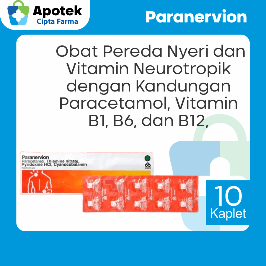 Jual Paranervion Paracetamol Parasetamol Vitamin B1 Vitamin B6 Vitamin ...