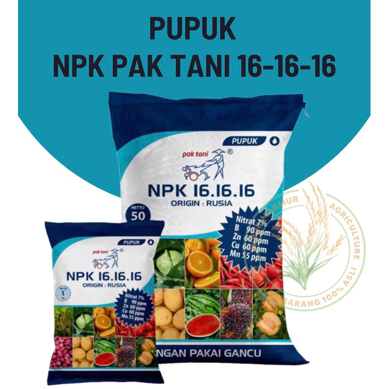 Jual Pupuk NPK 161616 Pak Tani 20kg (kemasan pabrik) | Shopee Indonesia