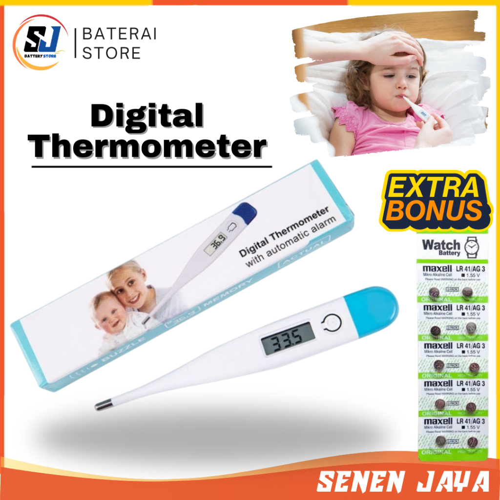 Jual BONUS 10 BATERAI!! Termometer Digital Digital Termometer Alat Cek ...