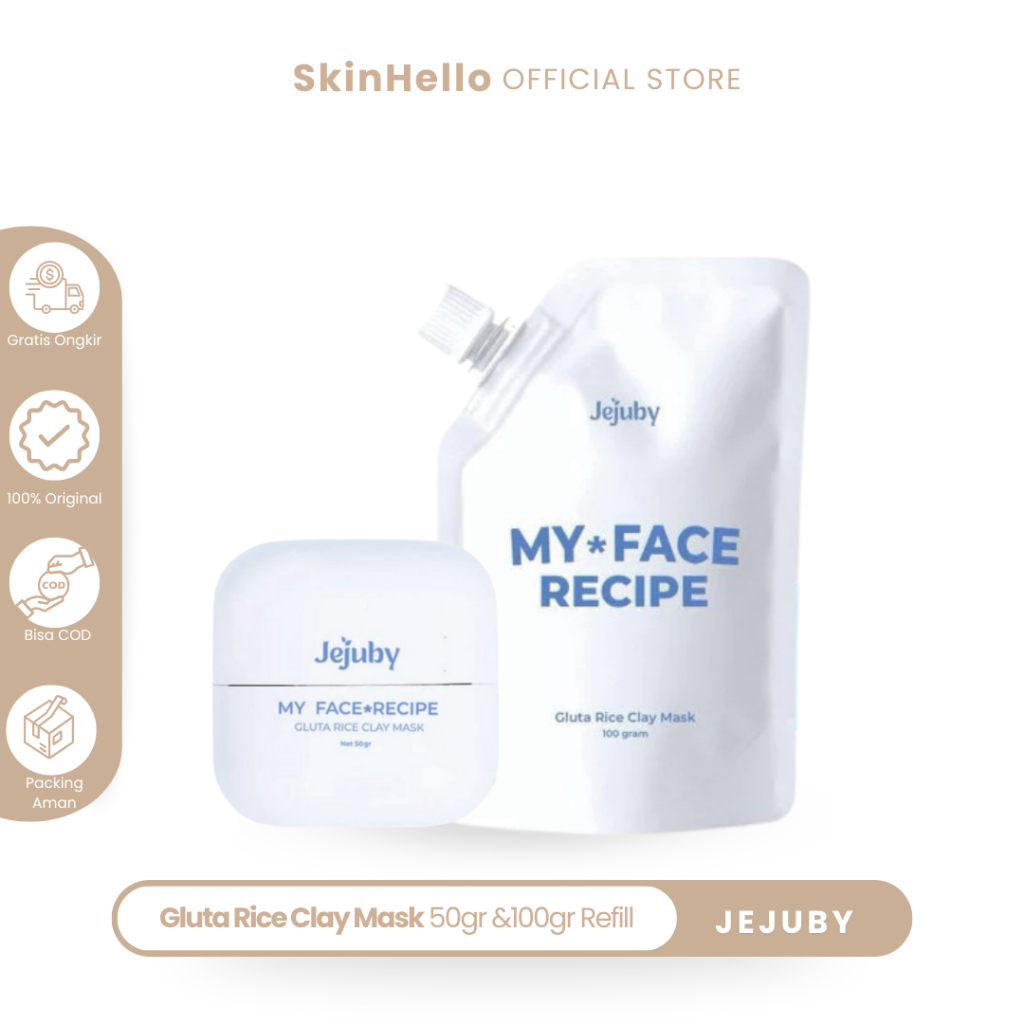 Jual SKINHELLO - JEJUBY Gluta Rice Clay Mask (Masker Pemutih Muka ...