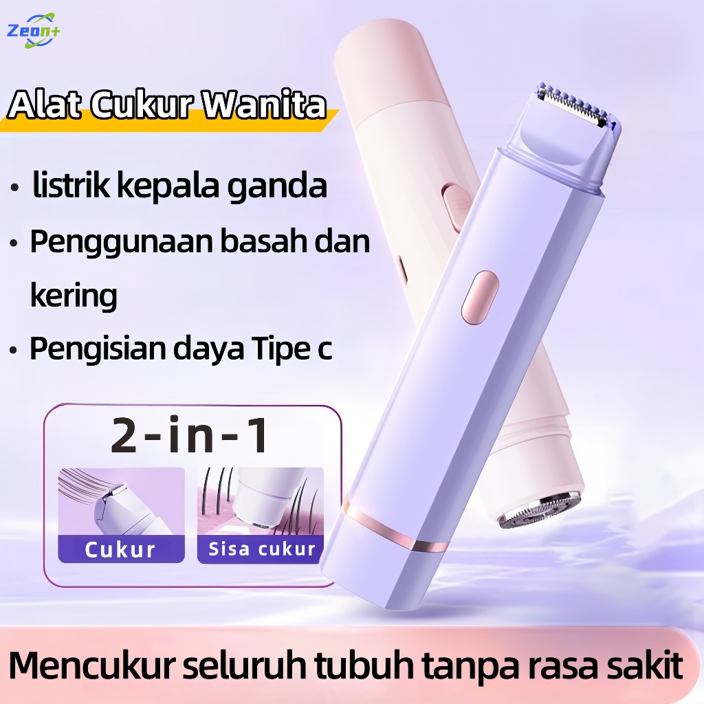 Jual Alat Cukur Wanita 2 IN 1 Alat Cukur Bulu Kemaluan Mini Pencukur ...