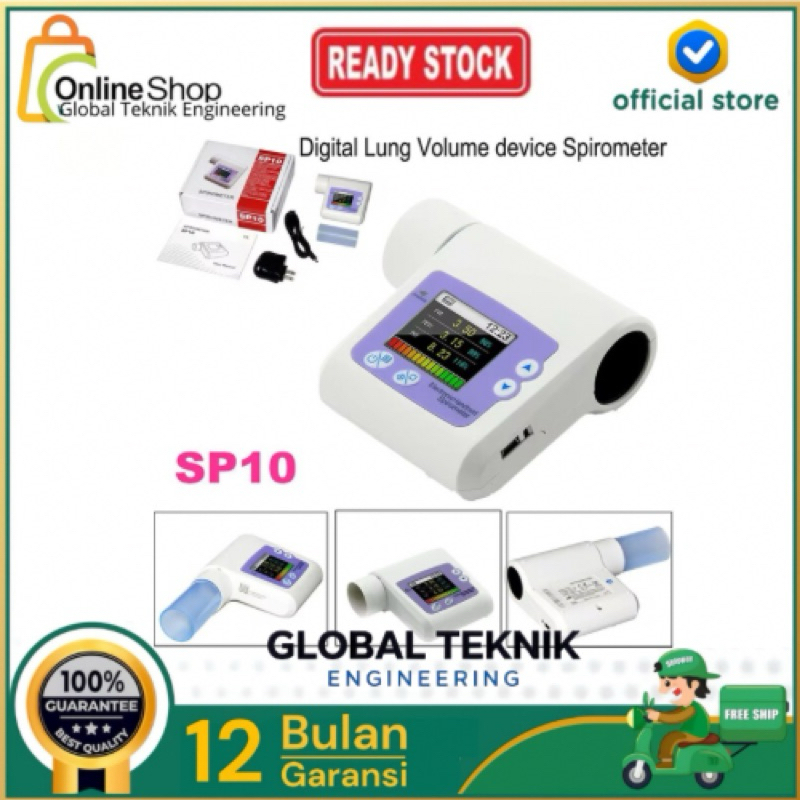 Jual Contec SP10 Digital Spirometer Lung Breathing Diagnostic ...