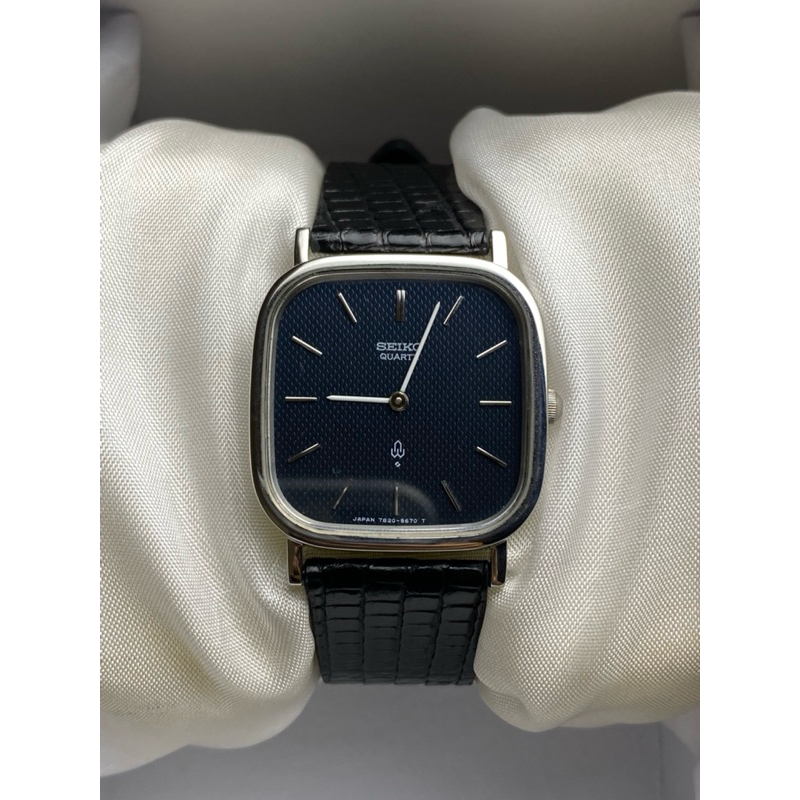Jual Seiko Rectangle Navy Second Original | Shopee Indonesia