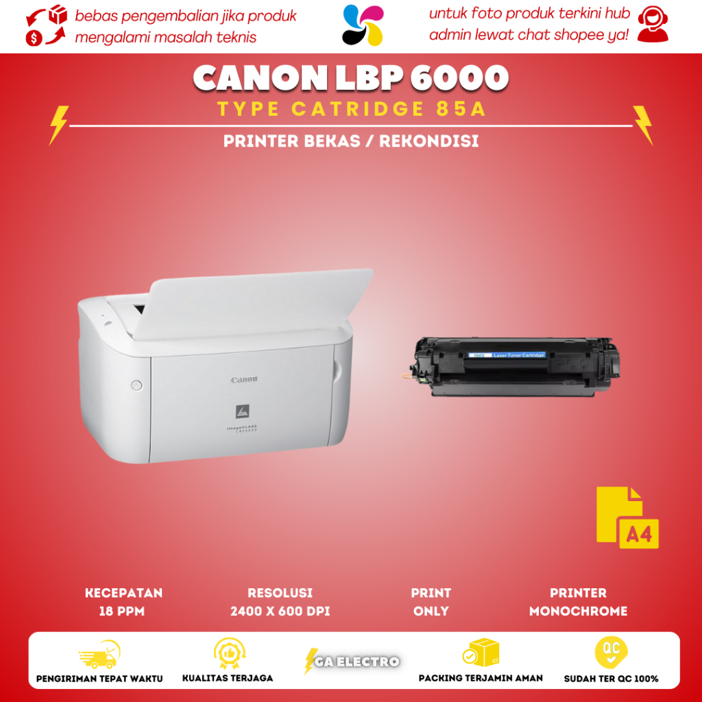 Jual Printer Canon LBP-6000 Mono | 19 PPM | Shopee Indonesia