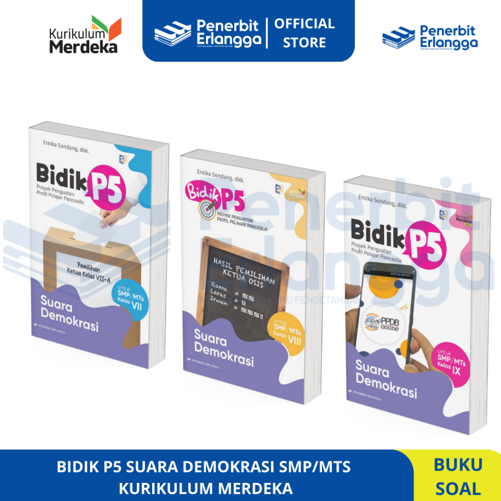 Jual [Erlangga Official) Bidik P5 Suara Demokrasi Smp/Mts Kelas 7 8 9 Kurikulum Merdeka | Shopee ...