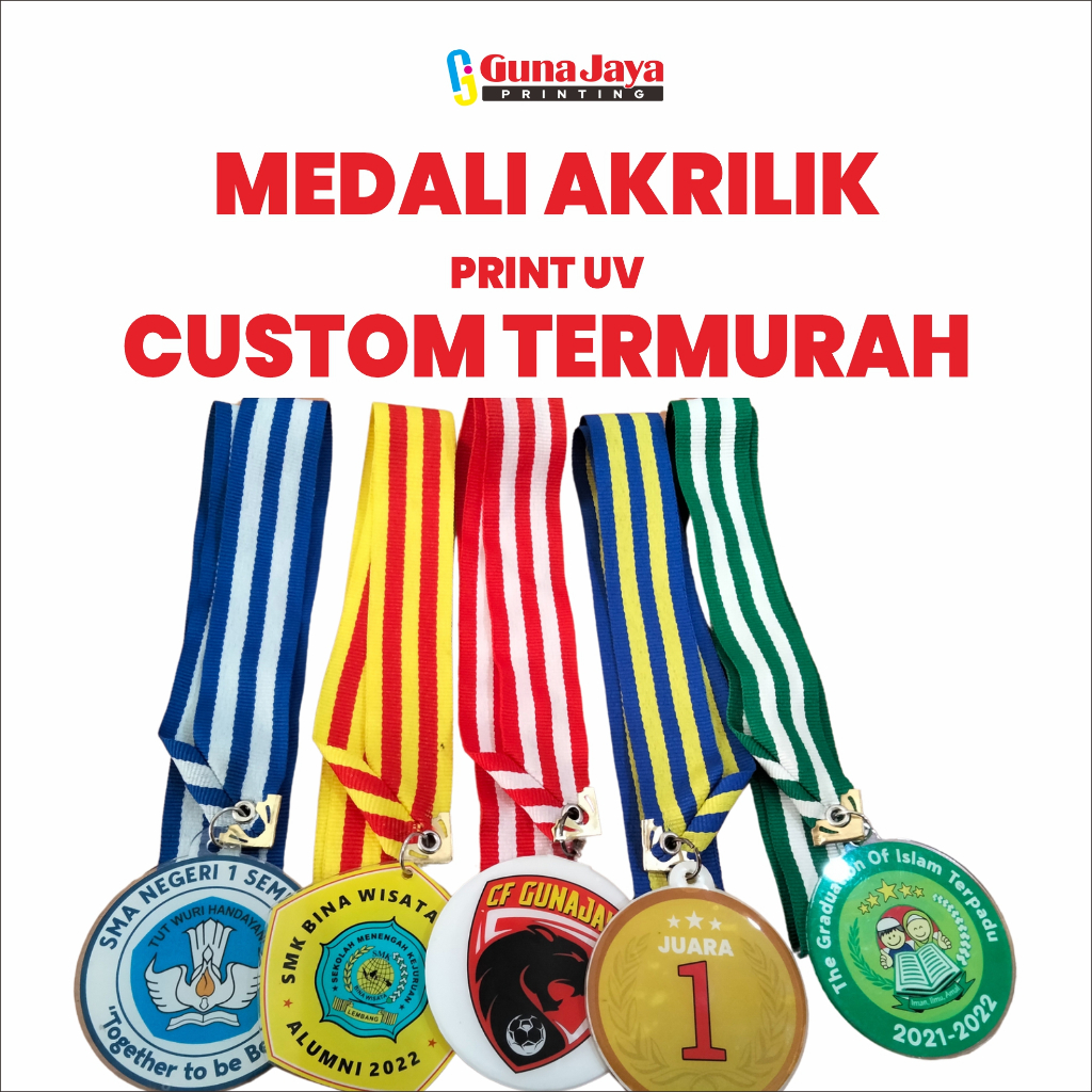 Jual MEDALI AKRILIK CUSTOM/ MEDALI WISUDA / MEDALI GRADUATION / MEDALI AKRILIK UV TERMURAH ...