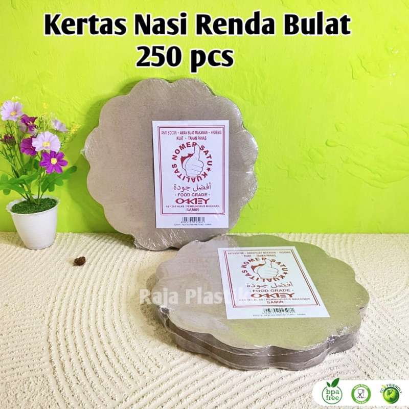 Jual Kertas Nasi Bulat/Renda | Alas Makanan Diameter 25 cm isi 250pcs ...
