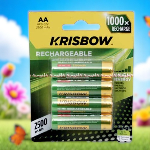 Jual Krisbow Rechargeable 2500mah Baterai AA 4Pcs Batrai Bisa Di Charge ...