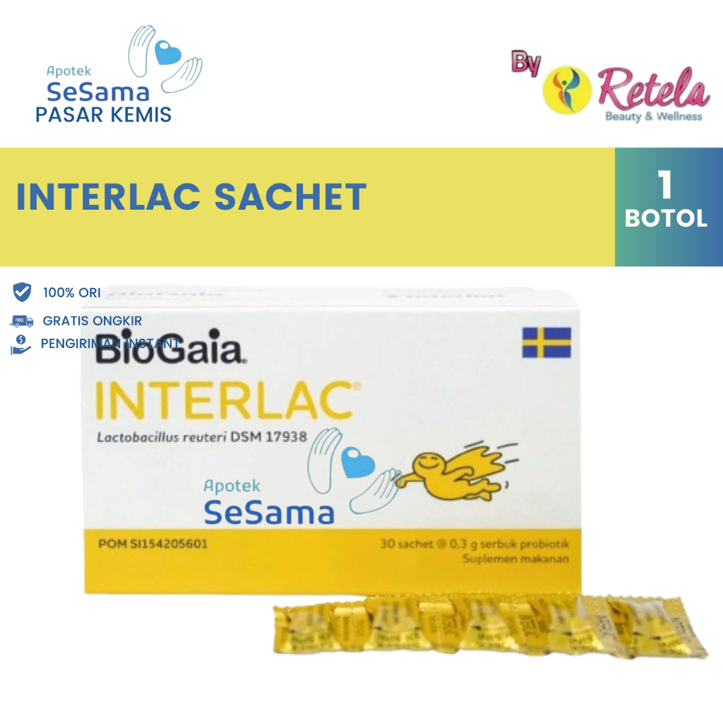 Jual INTERLAC MINI PACK 30 SACHET @0.3G/ PROBIOTIK ANAK | Shopee Indonesia