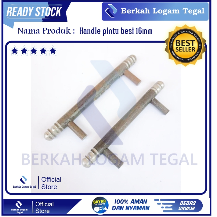 Jual handle pintu besi 16mm / pegangan pintu besi / aksesoris pintu ...