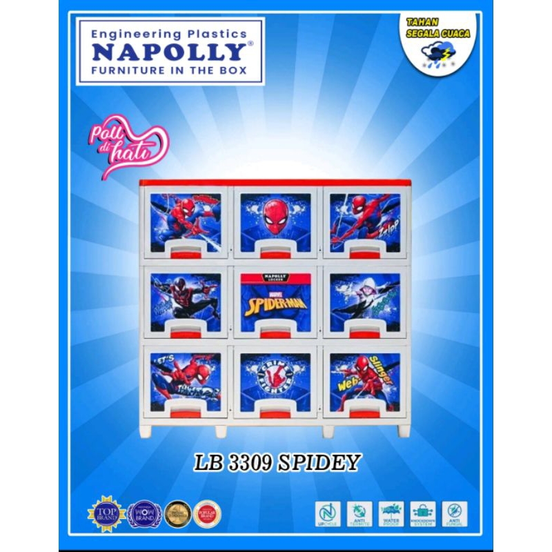 Jual Locker Box Napolly 3309 SPIDEY | Shopee Indonesia