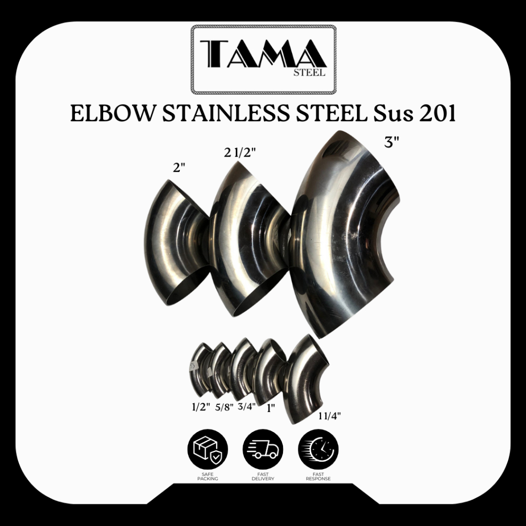 Jual ELBOW STAINLESS STEEL Sus 201 1/2", 5/8", 3/4", 1",1 1/4", 1 1/2 ...